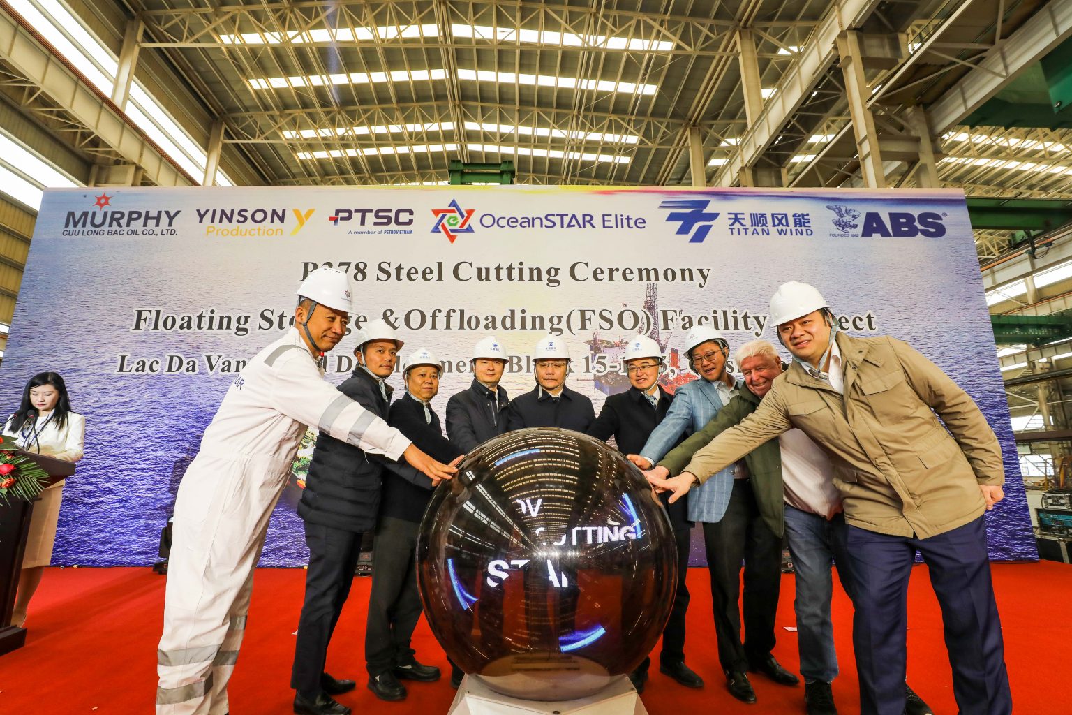 First Steel Cutting Ceremony Held for Lac Da Vang FSO - OceanSTAR Elite ...